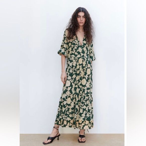 Zara | Dresses | Zara Boho Floralmaxidressoversized | Poshmark